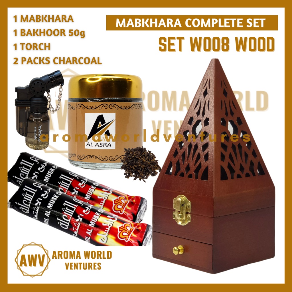 SET W008 & W009 WOOD / Single Mabkhara And Full Set, In Sets Include ...