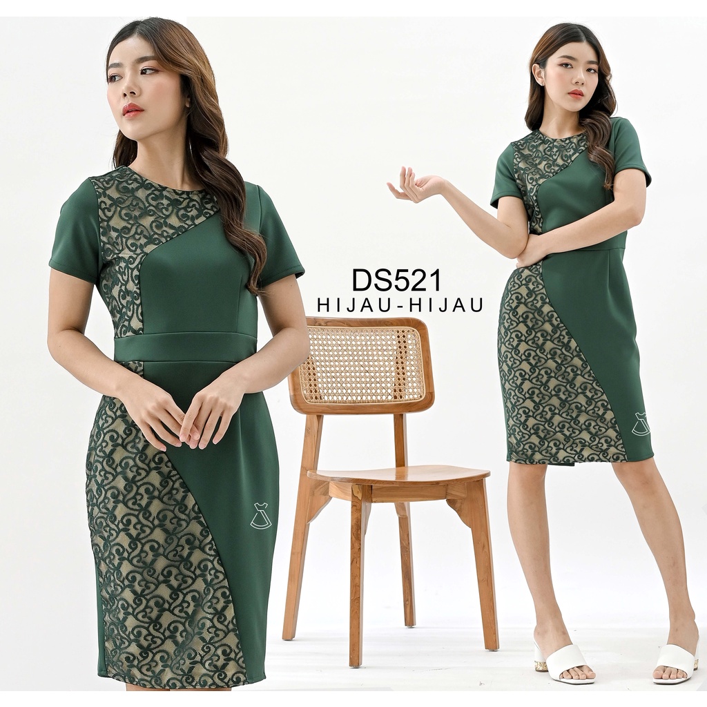 Ds521 - LACE MIDI SCUBA BODYCON Party DRESS PREMIUM Christmas Span ...