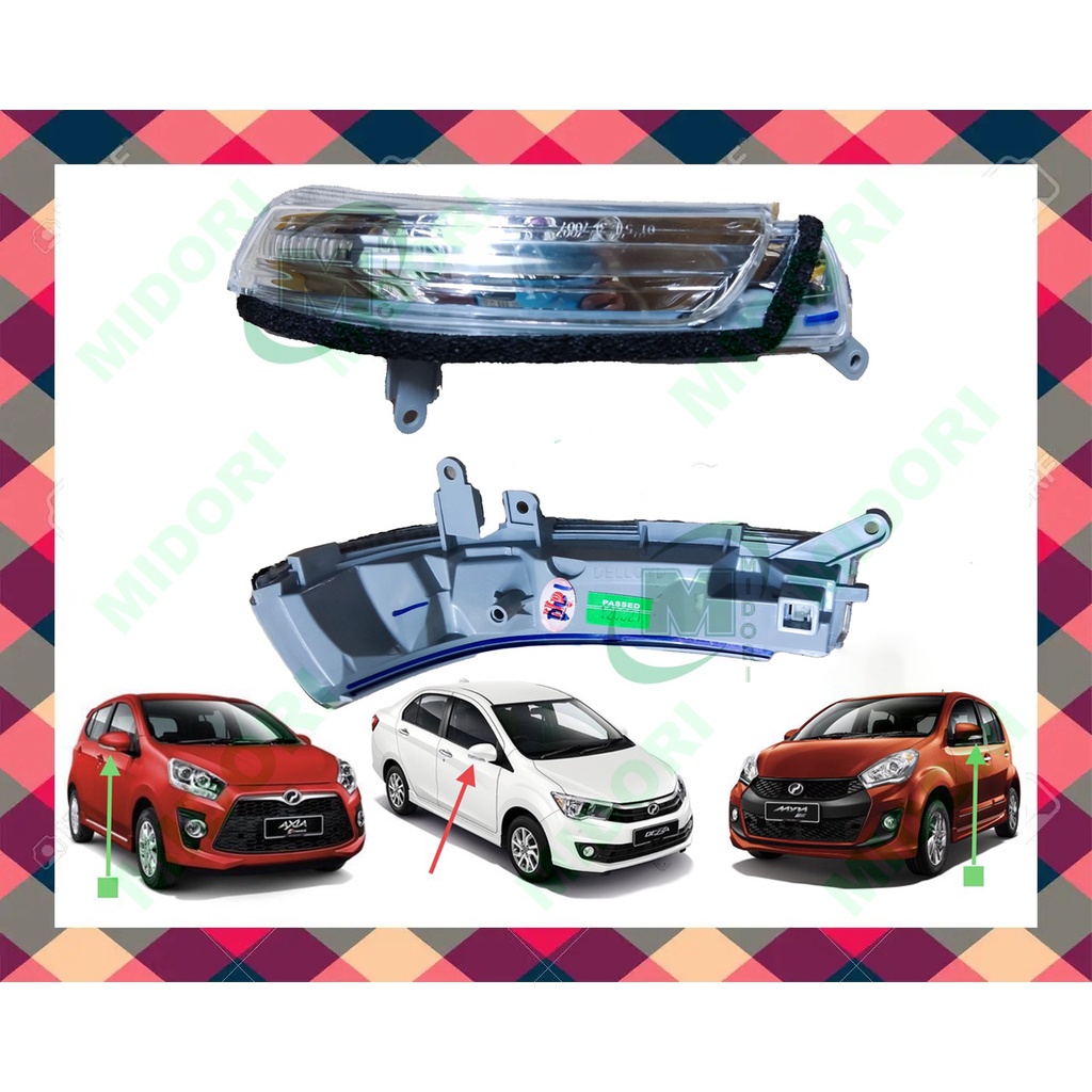 DELLOYED PERODUA MYVI ICON AXIA BEZZA SIDE MIRROR LAMP SIGNAL LAMPU ...
