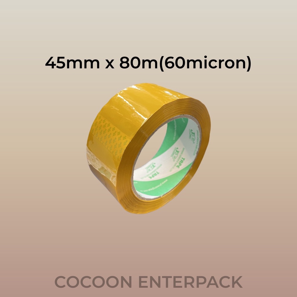 OPP TAPE BROWN TAPE 45mm x 80m 60micron PREMIUM QUALITY Cellophane Tape ...
