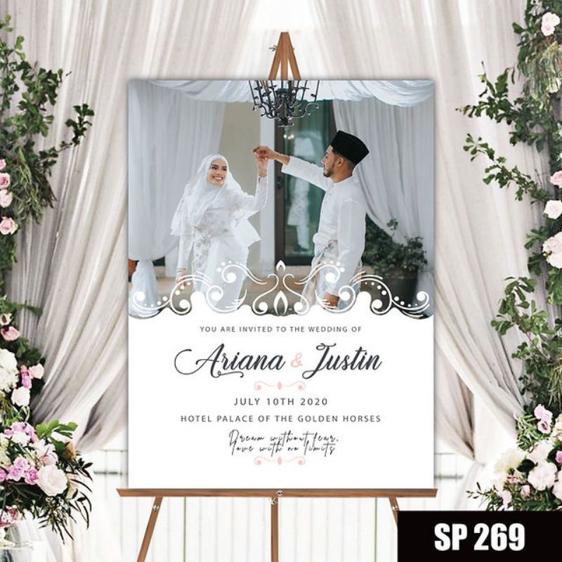 [PART 3] Wedding Welcome board PVC KERAS Banner Kahwin A2 no stand ...