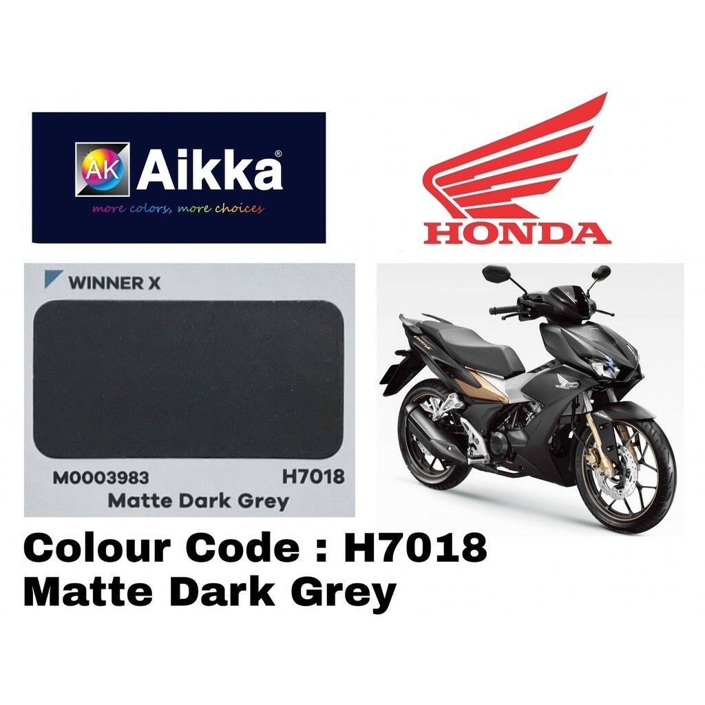 HONDA WINNER X MATTE DARK GREY H7018 Cat 2k Aikka Cat Motor DIY Aerosol ...