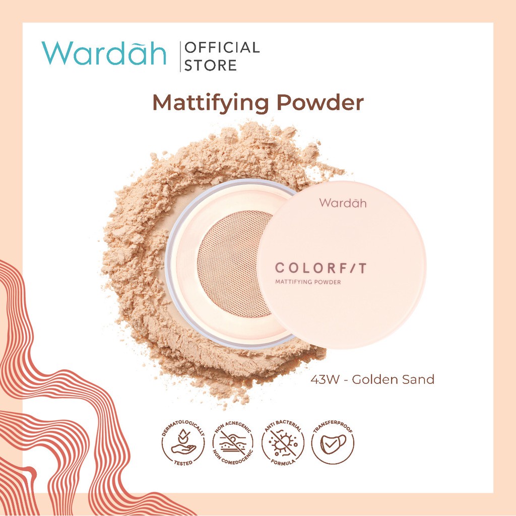 Wardah Colorfit Mattifying Powder UV A/B Protection Loose Powder ...