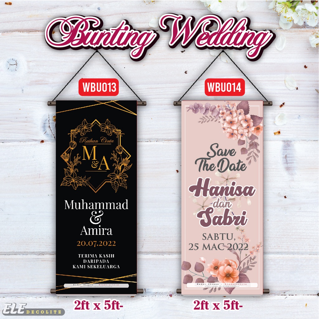 BUNTING KAHWIN 2 x 5/BANTING MAJLIS KAHWIN/WEDDING BANNER | Shopee Malaysia
