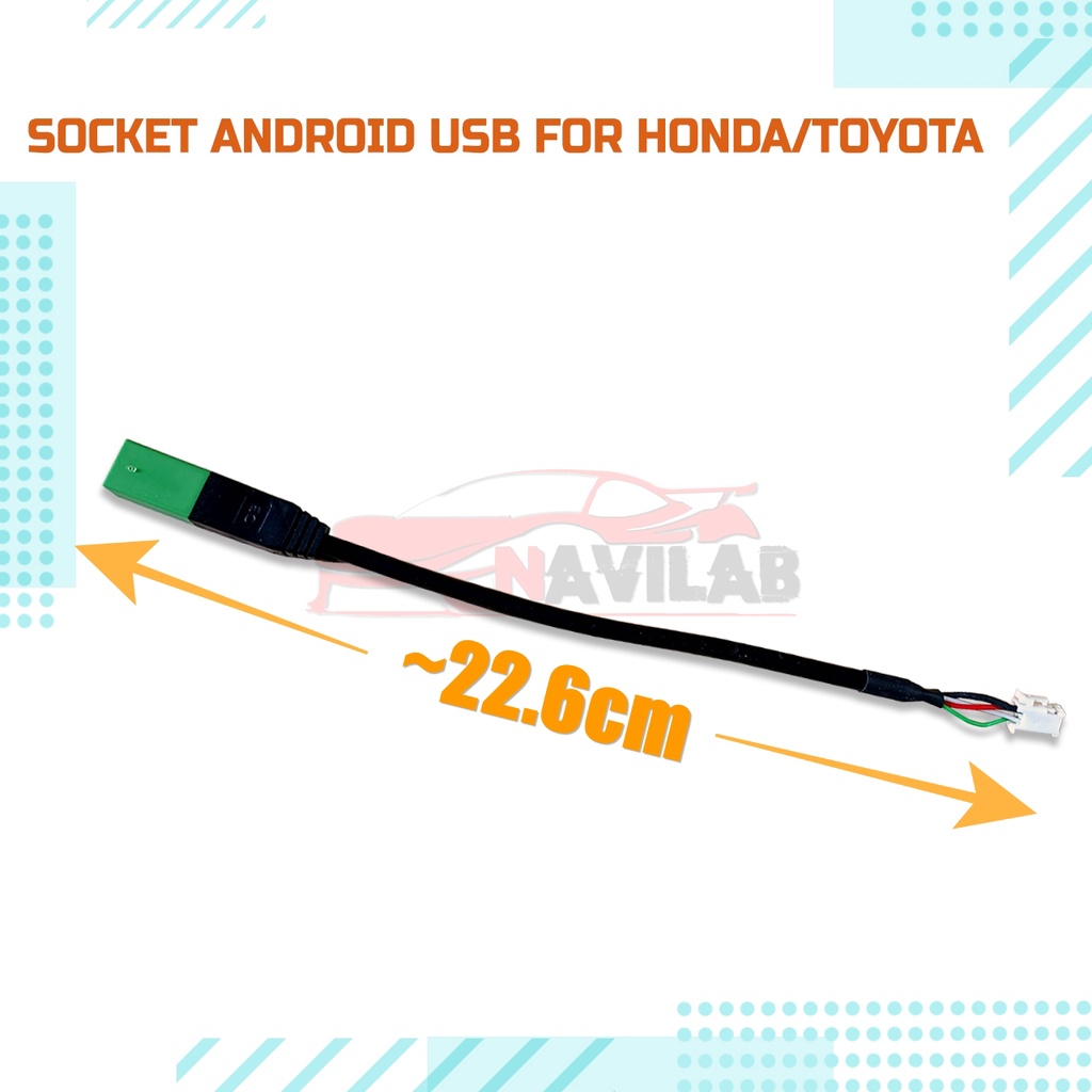 USB Socket Cable for Android player for Honda/Toyota | Shopee Malaysia
