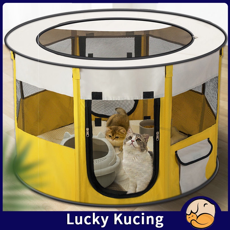 Portable Outdoor Cattery Fences Pet Tent Houses For Foldable Indoor Cat ...