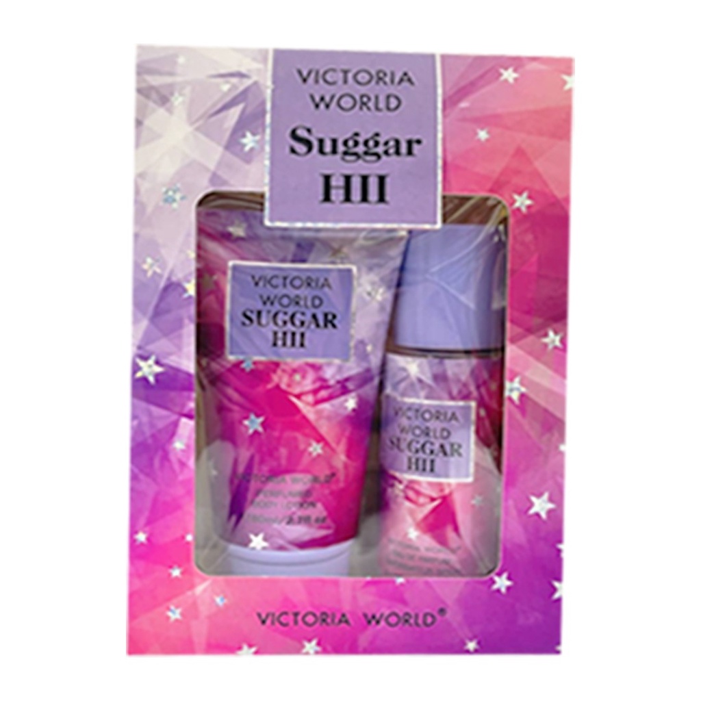 100% original VICTORIA WORLD PACK 2IN1 80ml Body Mist & Lotion Cake ...