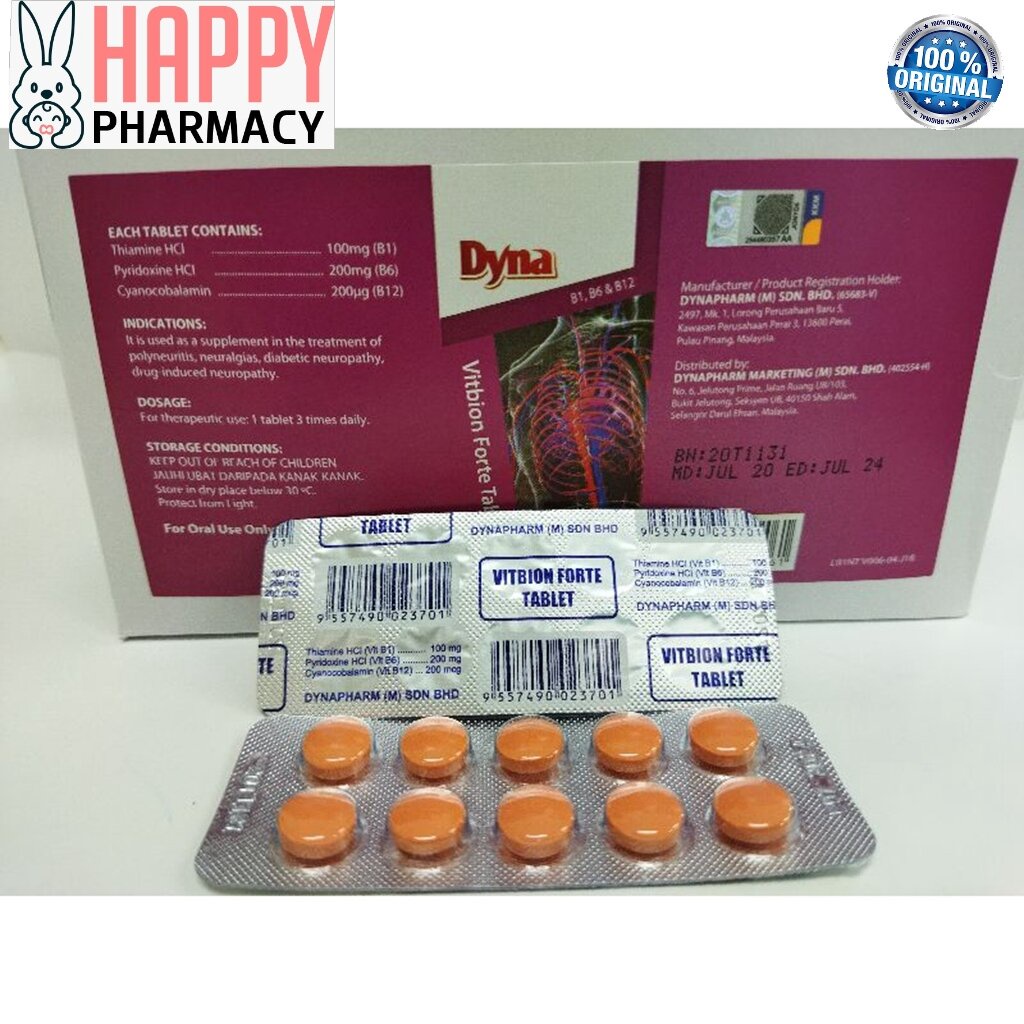 🔥ORIGINAL🔥 Vitbion forte Vitamin B1, B6, B12 (Neurobion) 1000tablet ...