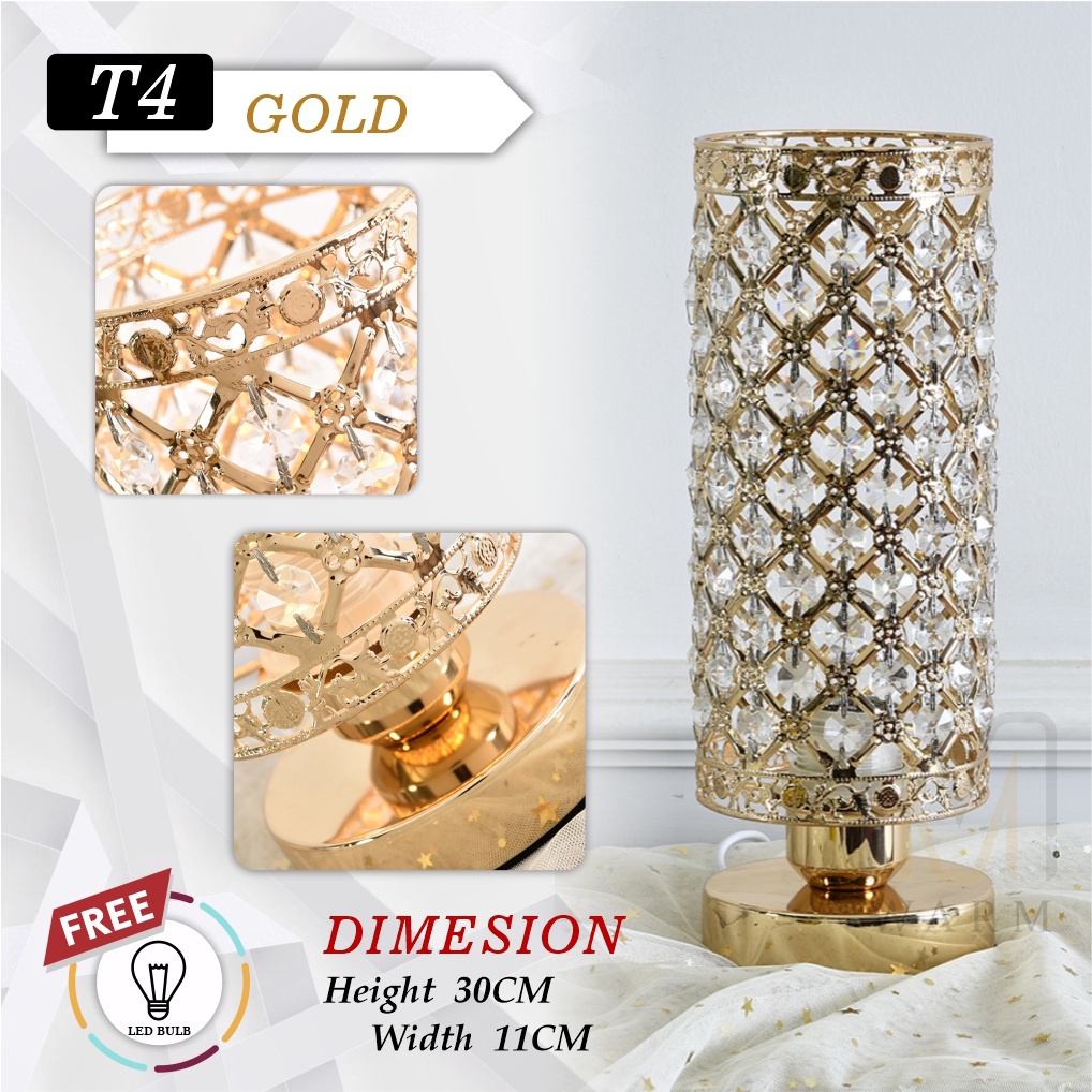 Ready Stock ~ Modern Table Lamp Lampu Meja LED/ Crystal Gift for ...