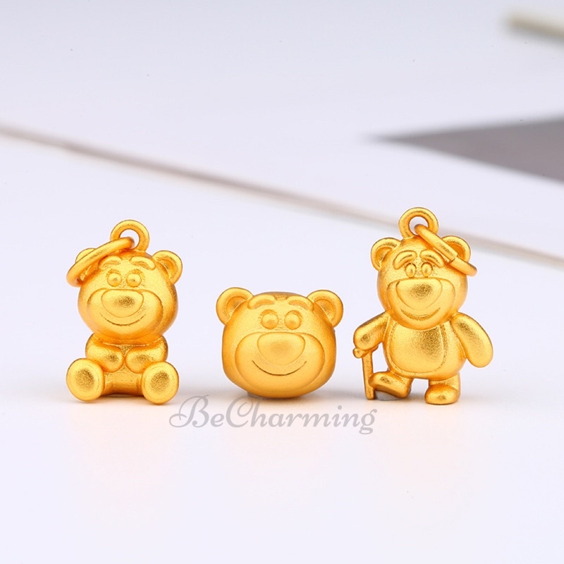 BeCharming 999 Gold Plated Lotso Charm 草莓熊 | Shopee Malaysia