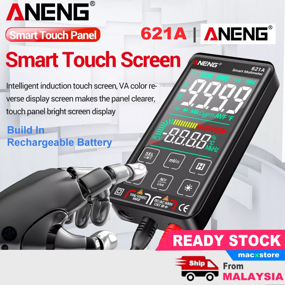 ANENG 621A Smart Digital Multimeter Touch Screen Multimeter Tester ...