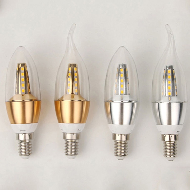 E14 E27 5W 7W 9W 12W Led Tri-Color Candle Shape Light Bulb Chandelier ...