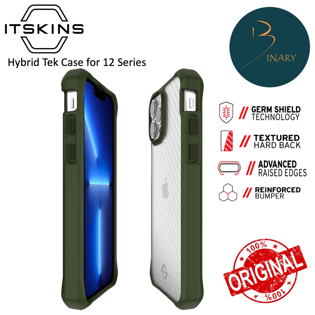 ITSkins Hybrid Tek Protection Case for iPhone 12 / 12 Pro / 12 Pro Max ...