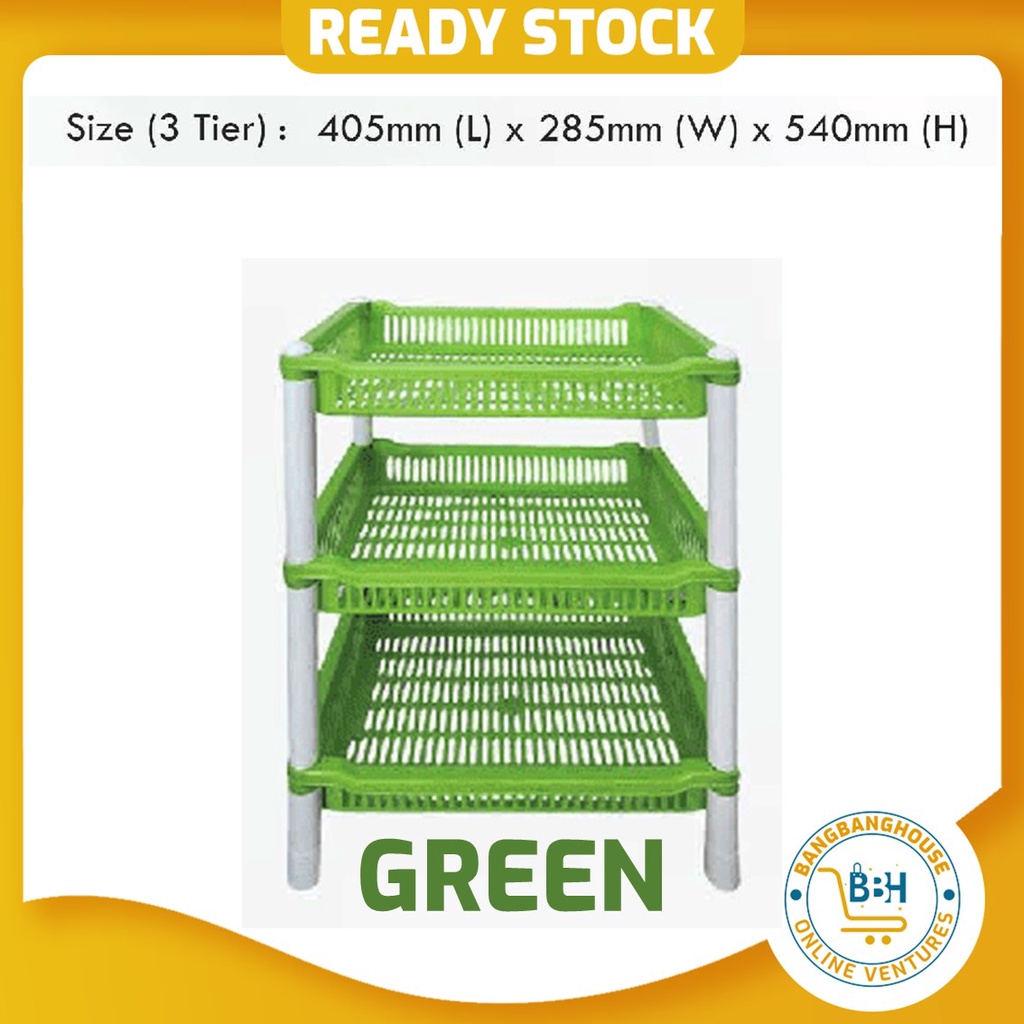 Rectangle Rack 2 3 4 Tier Plastic Rectangular Rack Kitchen Rack ...
