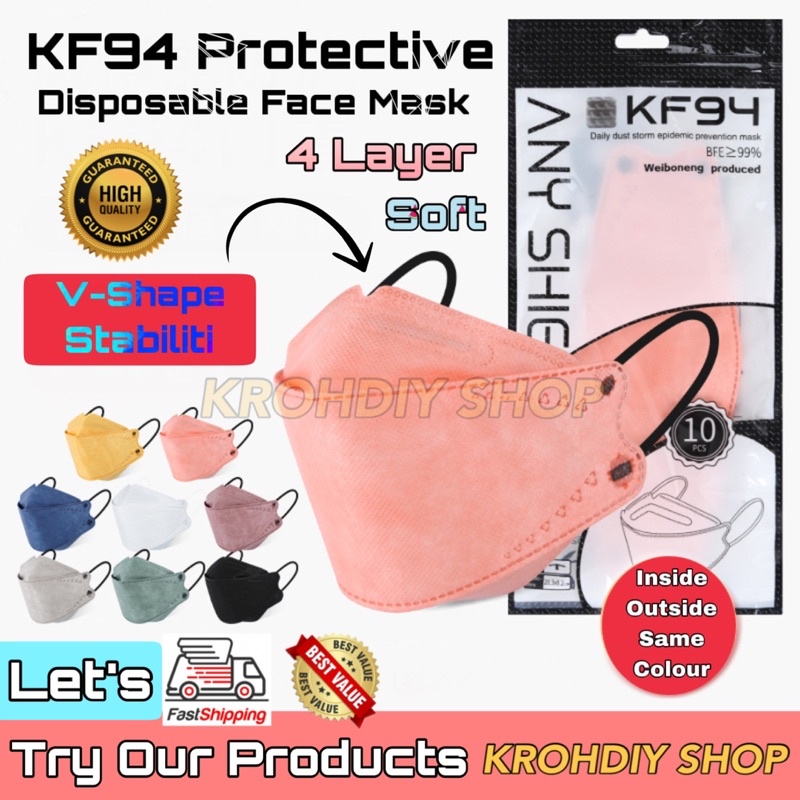 KF94 4PLY Mask Quality Disposable Face Mask Ready Stock Ship from ...
