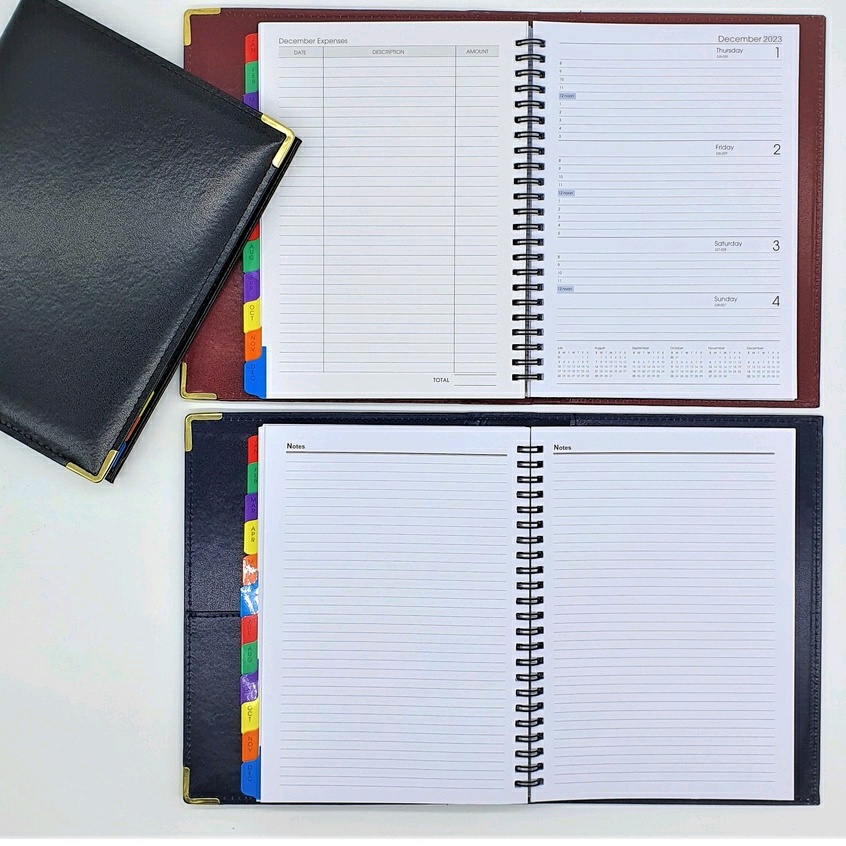 [Ready Stock]Diary 2025 A5 PU Wire O Week and Month week to view ...