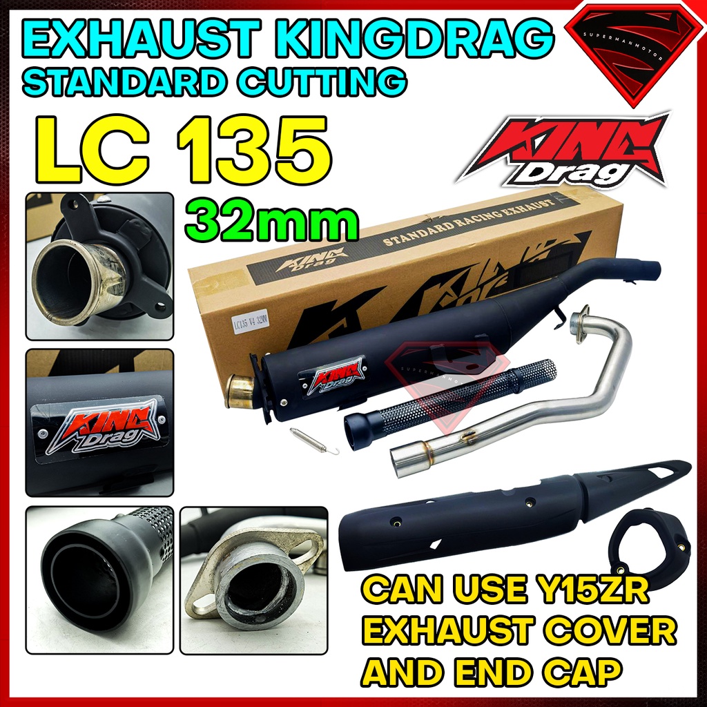 EXHAUST EKZOS LC135 V1-V7 LC 135 RACING EXZOS STANDARD CUTTING 28MM ...