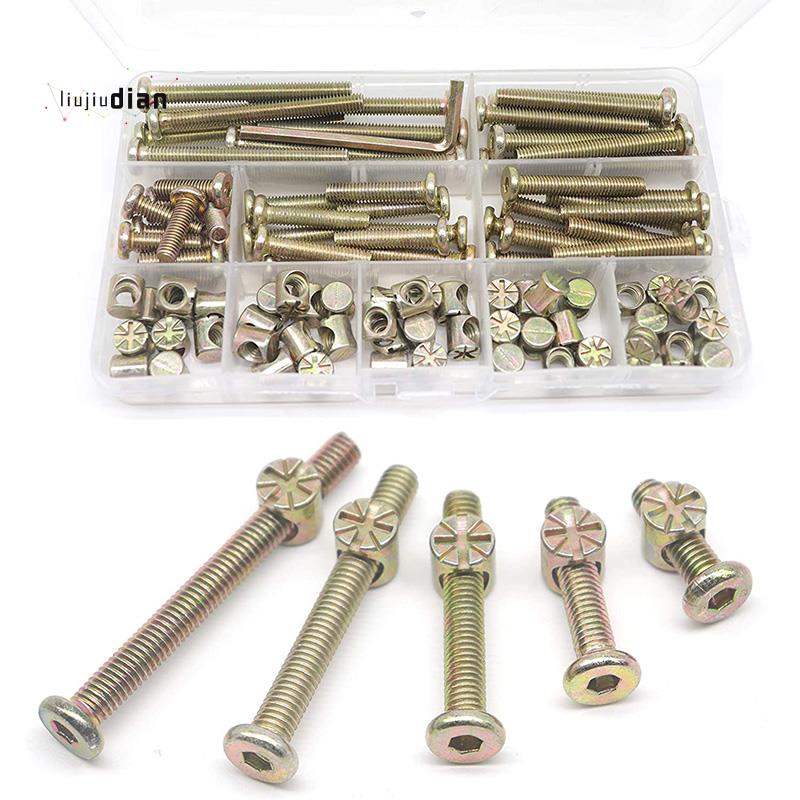 Baby Bed Screws Bolts Kit,Hex Drive Socket Cap Bolts Barrel Nuts ...