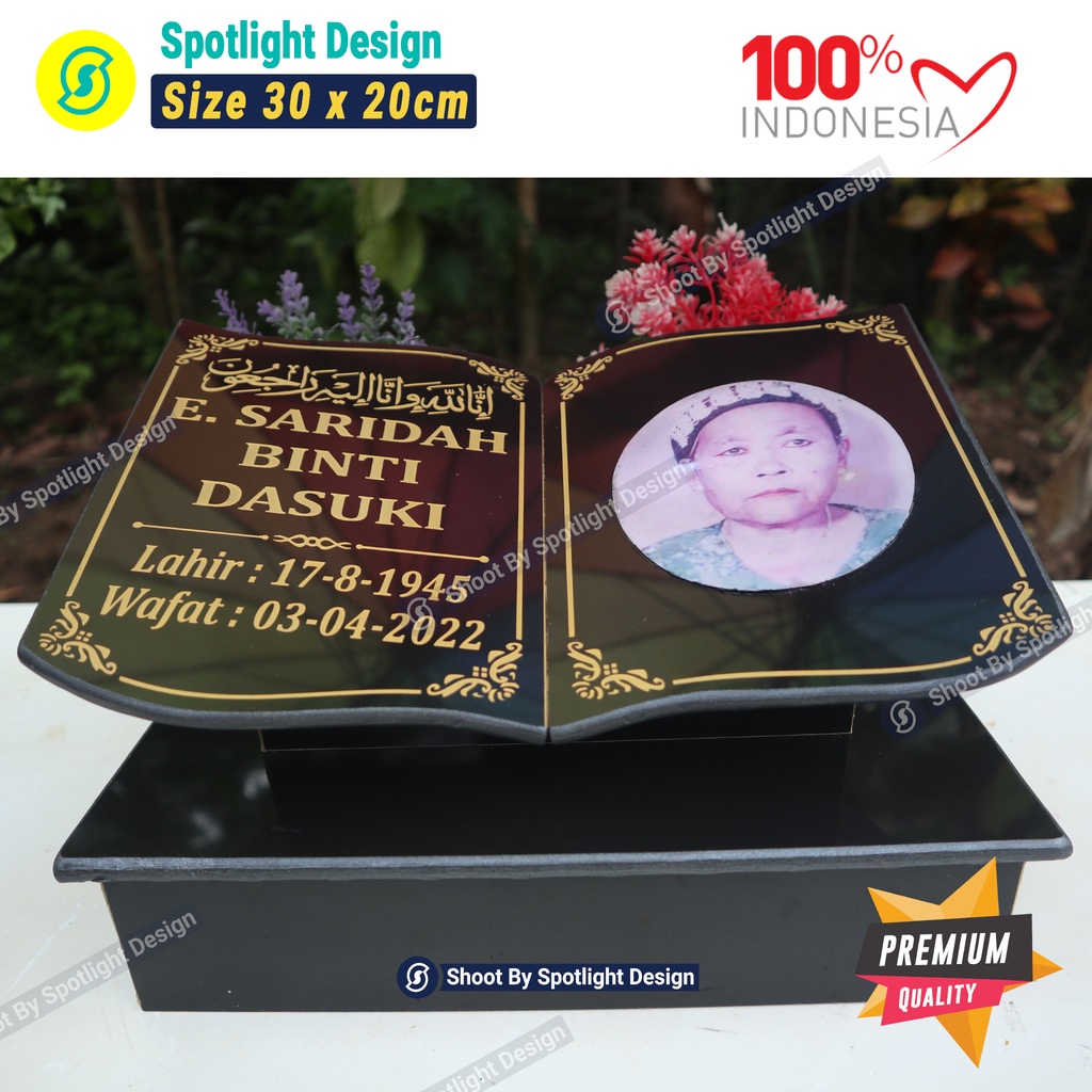 KAYU Tombstone GRANITE STAND PLUS PHOTOS - FREE WOODEN PACKING | Shopee ...