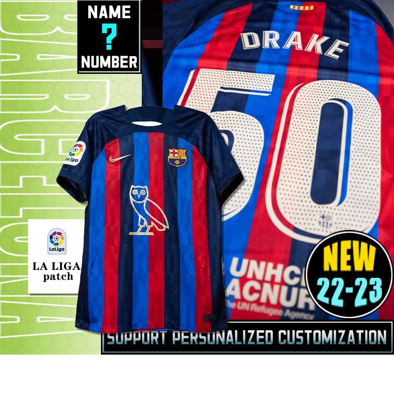 22-23 FC Barcelona Classic Drake Logo Football Shirt Football ...