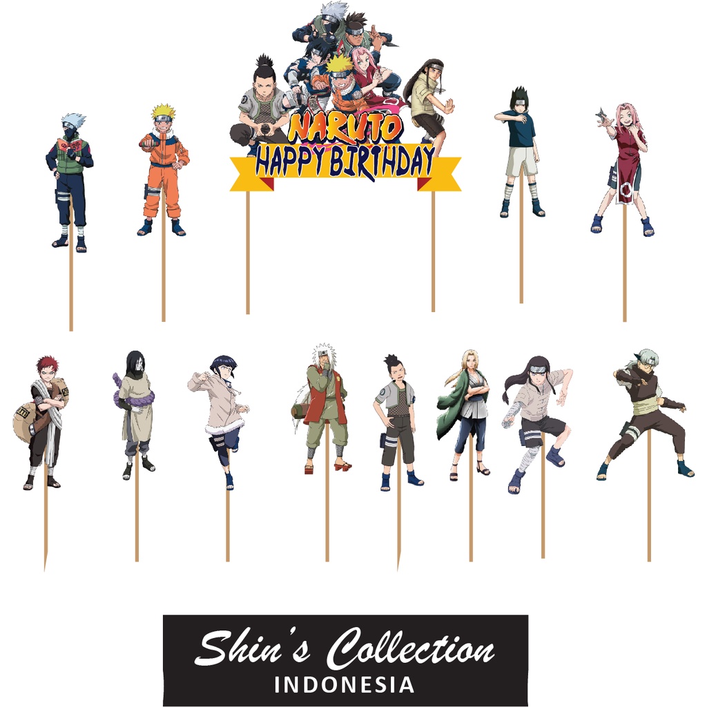 Normal Naruto Cake topper set contains 13 pcs | Shopee Malaysia