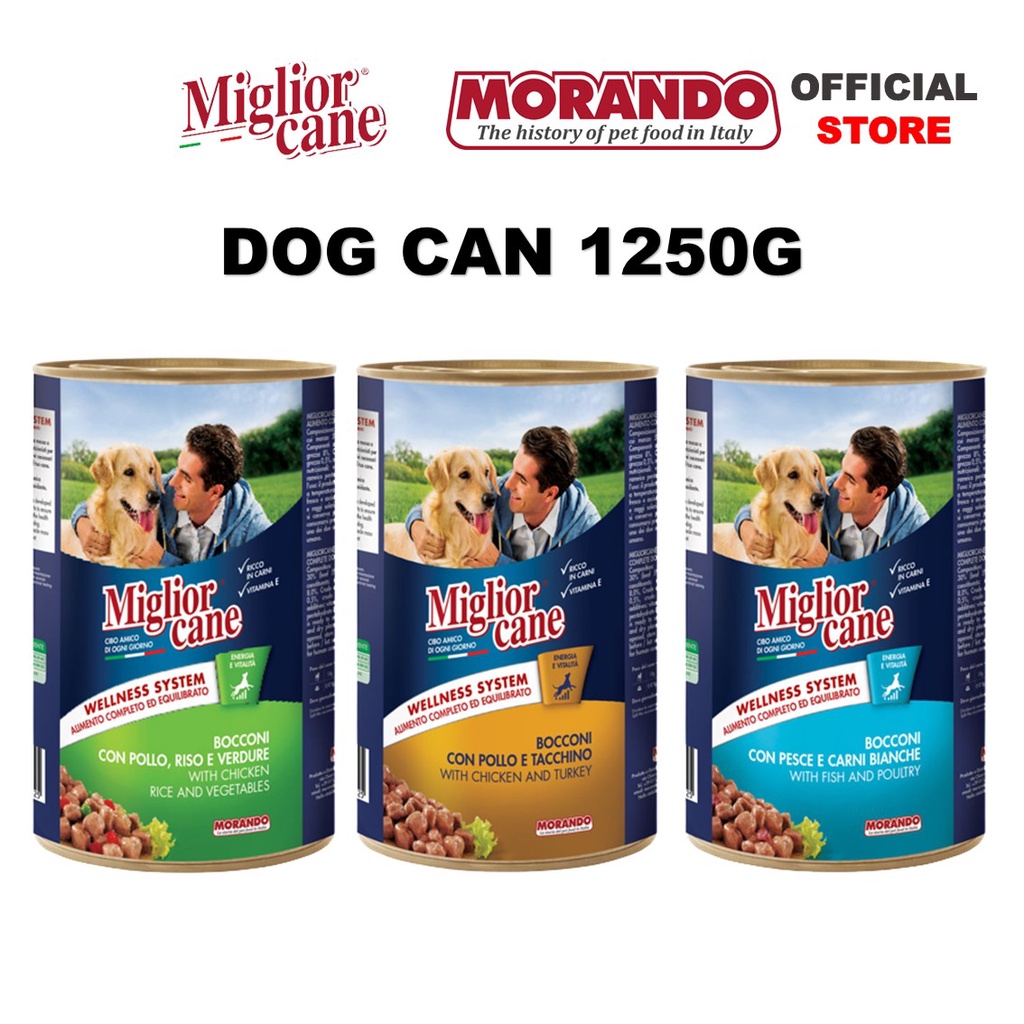 MORANDO MIGLIORCANE Chunks Dog Can Food (1250G) | Shopee Malaysia