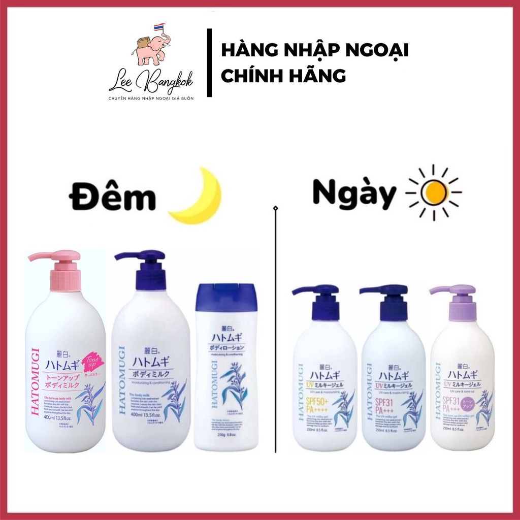 Hatomugi Body Lotion with Yyi Seed Extract Helps Whiten Skin Day and ...