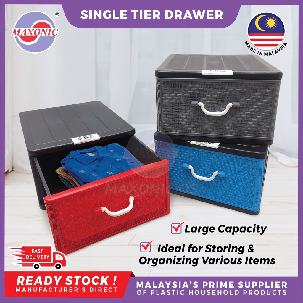 MAXONIC 1 TIER PLASTIC DRAWER | STORAGE DRAWER | LACI PLASTIK | PLASTIC ...