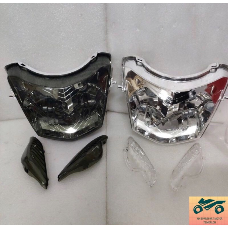 Head lamp lampu depan signal depan cover front signal cover honda wave ...