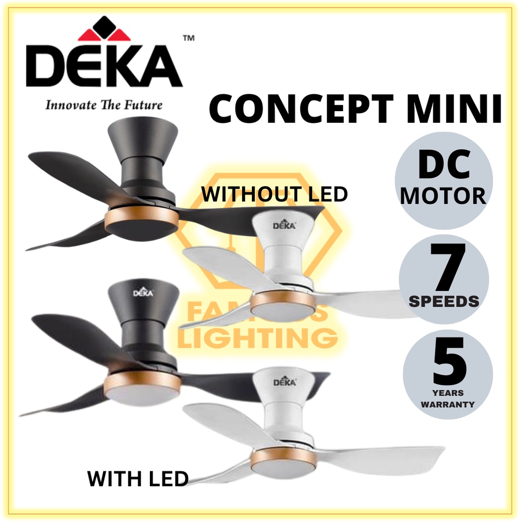Deka Concept 1 Concept Mini 56”/ 42” / 34" DC motor 7 speed Remote ...