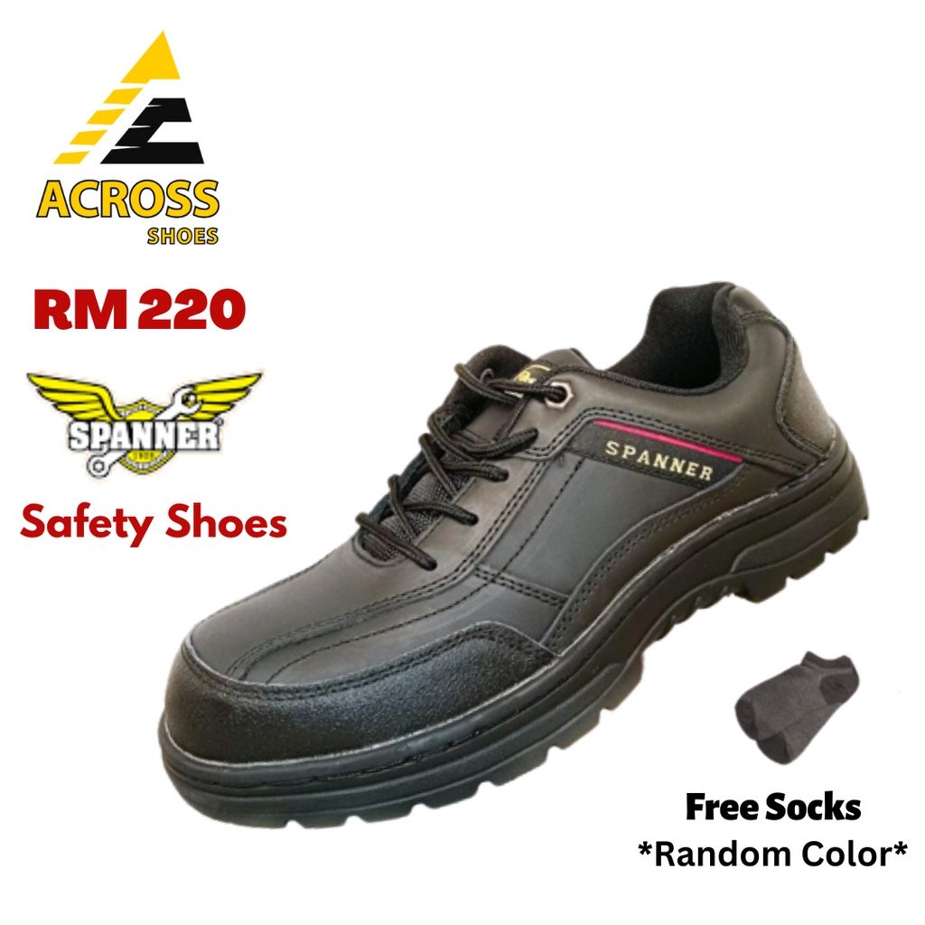 👷👉[Safety Shoe] 💯 Original Spanner safety shoe SPN-68-14 Black (free ...