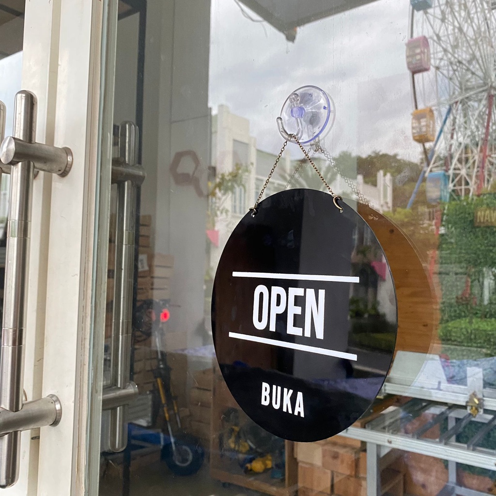 Open Close Sign | Acrylic - Laser Cut | Shopee Malaysia