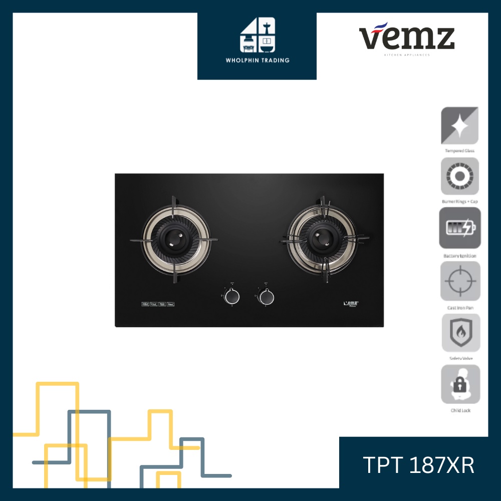 VEMZ TPT 187XR Stainless Steel Built-in Gas Hob Gas Cooker Dapur Gas ...