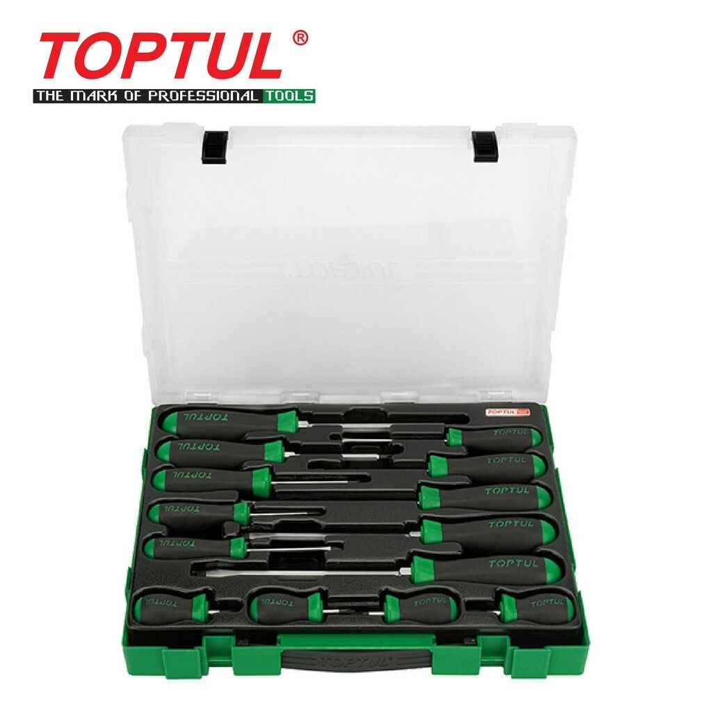 TOPTUL 14pcs Slotted & Phillips Screwdriver Set GZC1401 | Shopee Malaysia