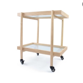 KMART FLUTTED GLASS DRINKS TROLLEY/ Troli glass/ teoli dapur | Shopee ...