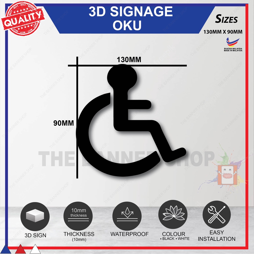 OKU - 3D Acrylic Signage (3MM Thickness) 3ADS010 | Shopee Malaysia