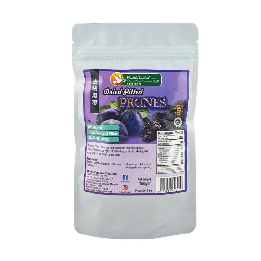 Health Paradise Natural Dried Pitted Prunes 150g | Shopee Malaysia