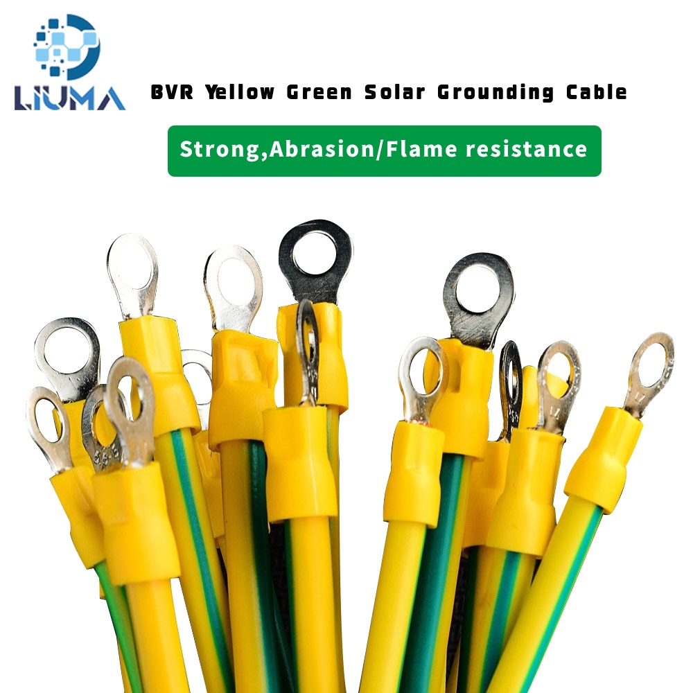 1PCS Solar Grounding Earth Cable Yellow Green 4mm2 6mm2 Copper Wire for ...