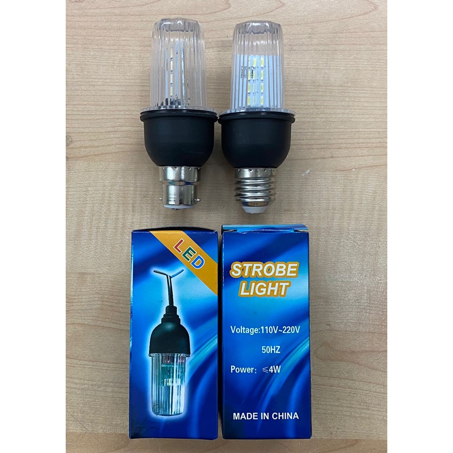 LED Strobe Light E27 / B22 Colour Light Bulb (Red/Yellow/Blue/Green ...