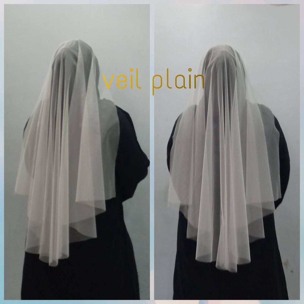 VEIL MURAH,VEIL PLAIN,LAZER CUT VEIL NIKAH,VEIL PENGANTIN | Shopee Malaysia