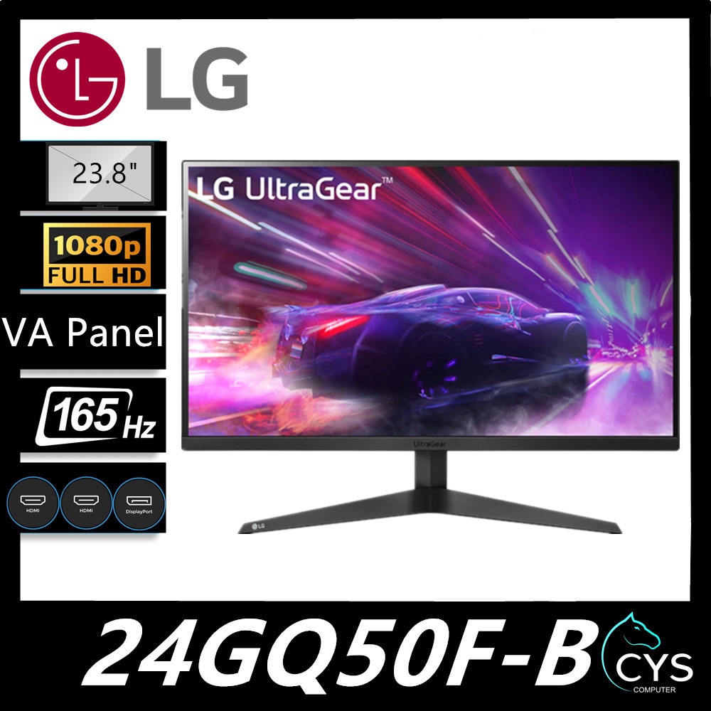 LG 24GQ50F-B 24" VA FHD 165HZ 1MS FREESYNC MONITOR | Shopee Malaysia