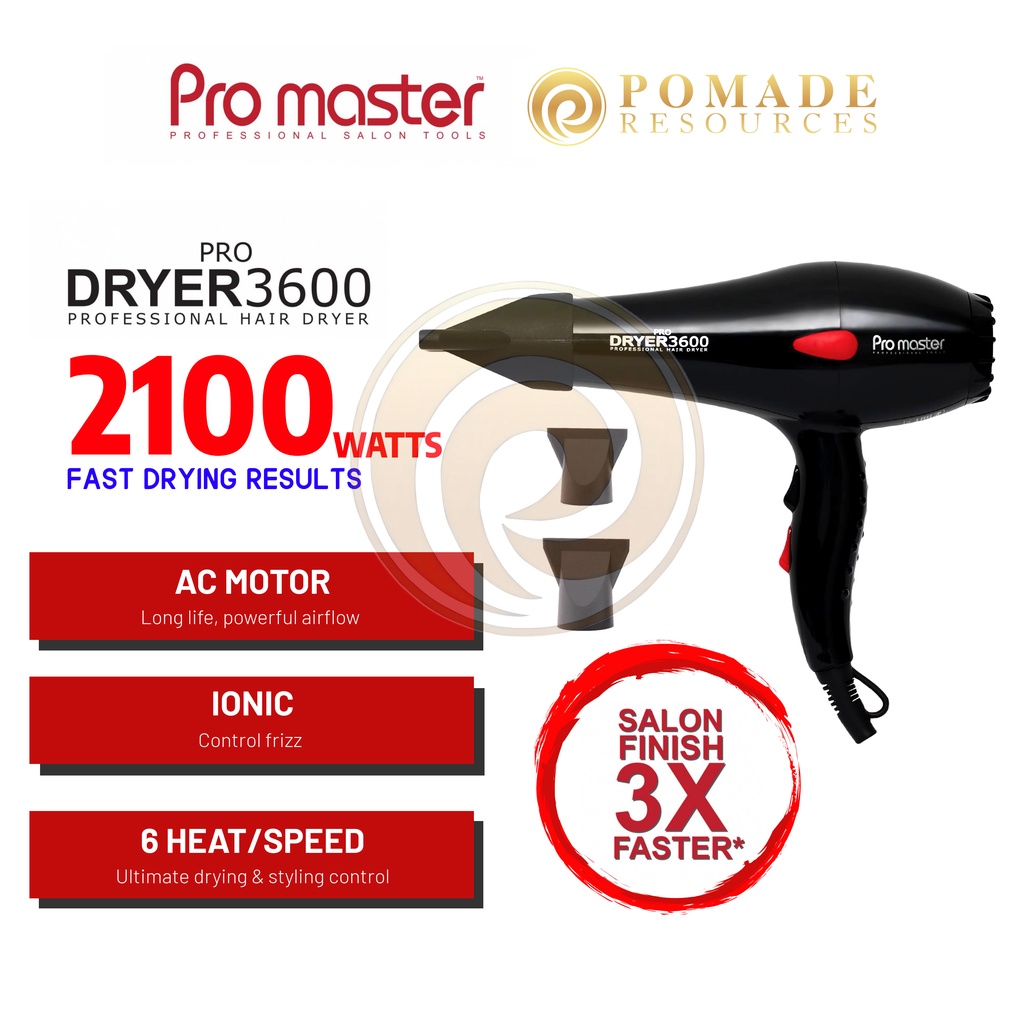 ORIGINAL PROMASTER PRODRYER 3600+ION (2100W) | Shopee Malaysia
