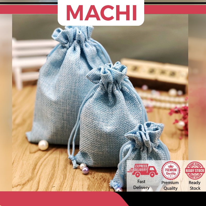 Drawstring Burlap Bag Linen Pouch Mini Jute Bag Gift Bag Drawstring ...