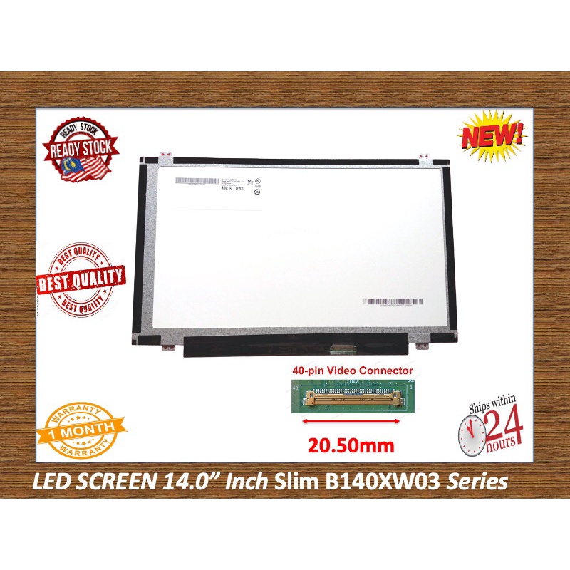 14.0 inch 40 Pin Slim LED SCREEN Dell Vostro Inspiron P30G; HP 8470P ...