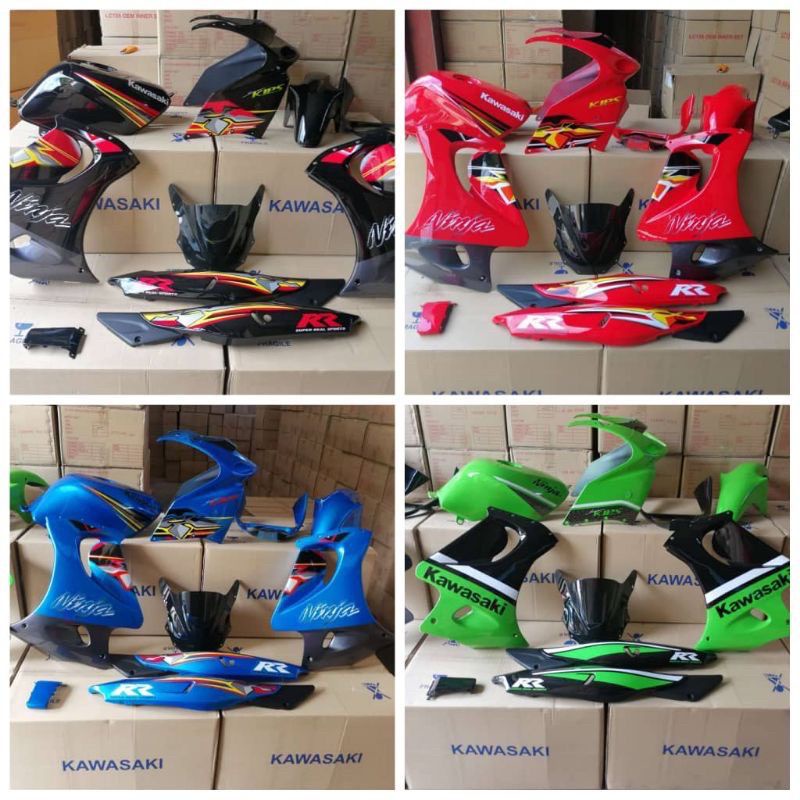 ZX150 RR KRR150 KAWASAKI COVER SET WITH TANK STICKER TANAM READY STOCK ...