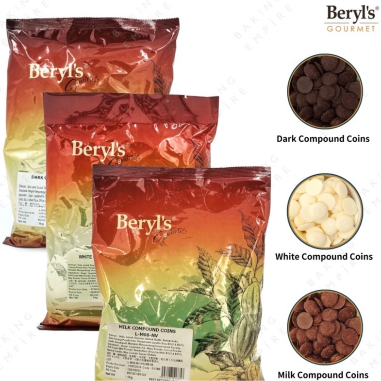 Beryl's choc COIN milk/ white & dark chocolate coin 1 kg | Shopee Malaysia