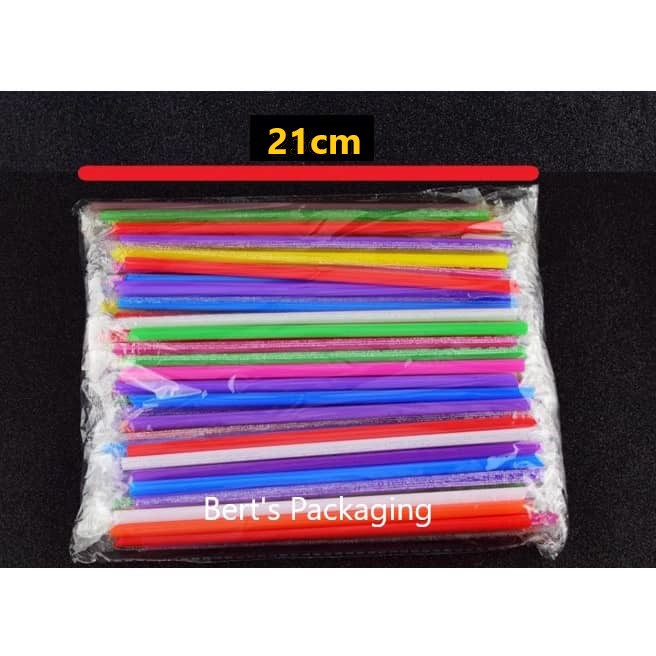 Individual Packed Color Straw ±100pcs / Penyedut Straw Pek Individu ± ...