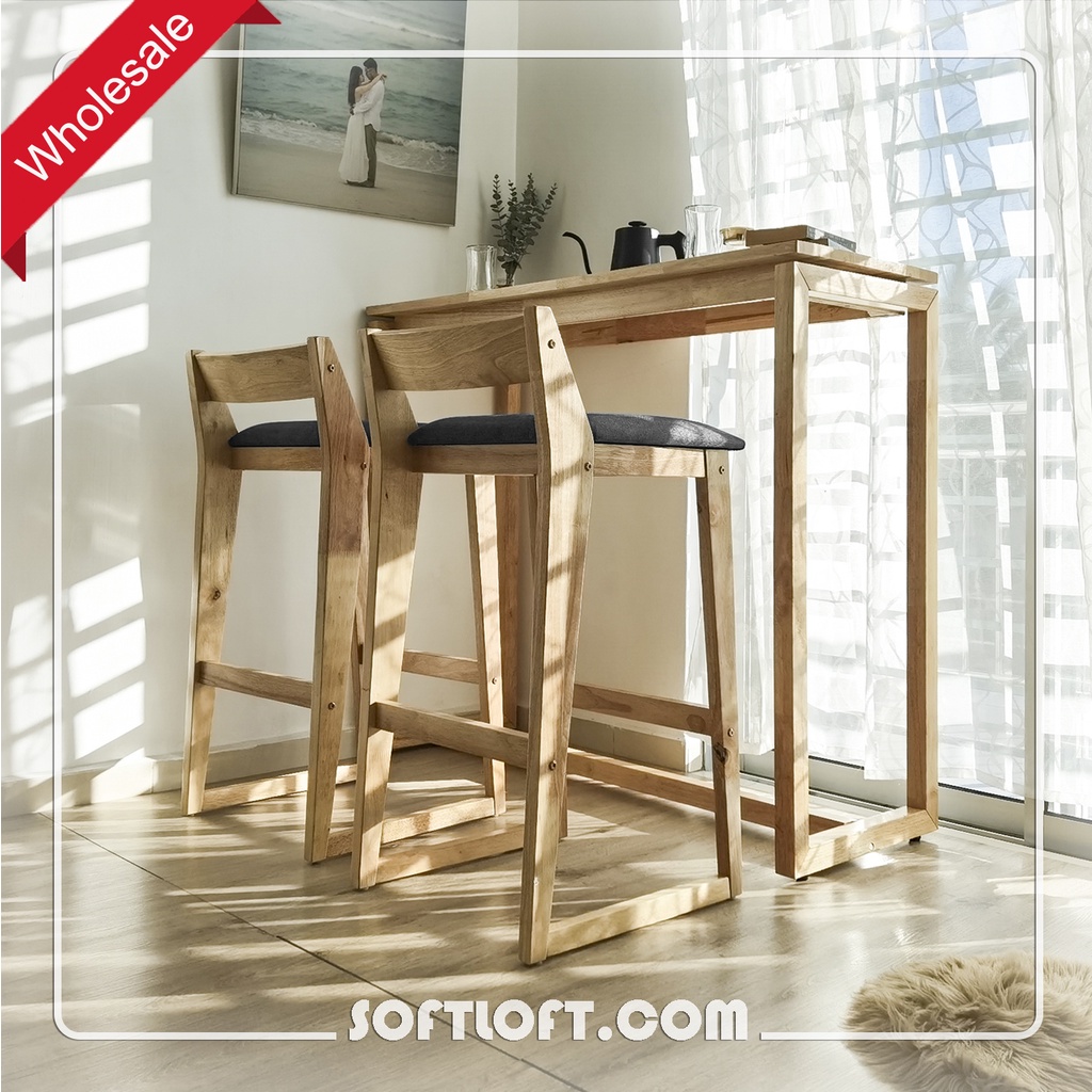 Wholesale 10Pcs Solid Wood Samp Bar Counter Stool Wooden Dining Island ...