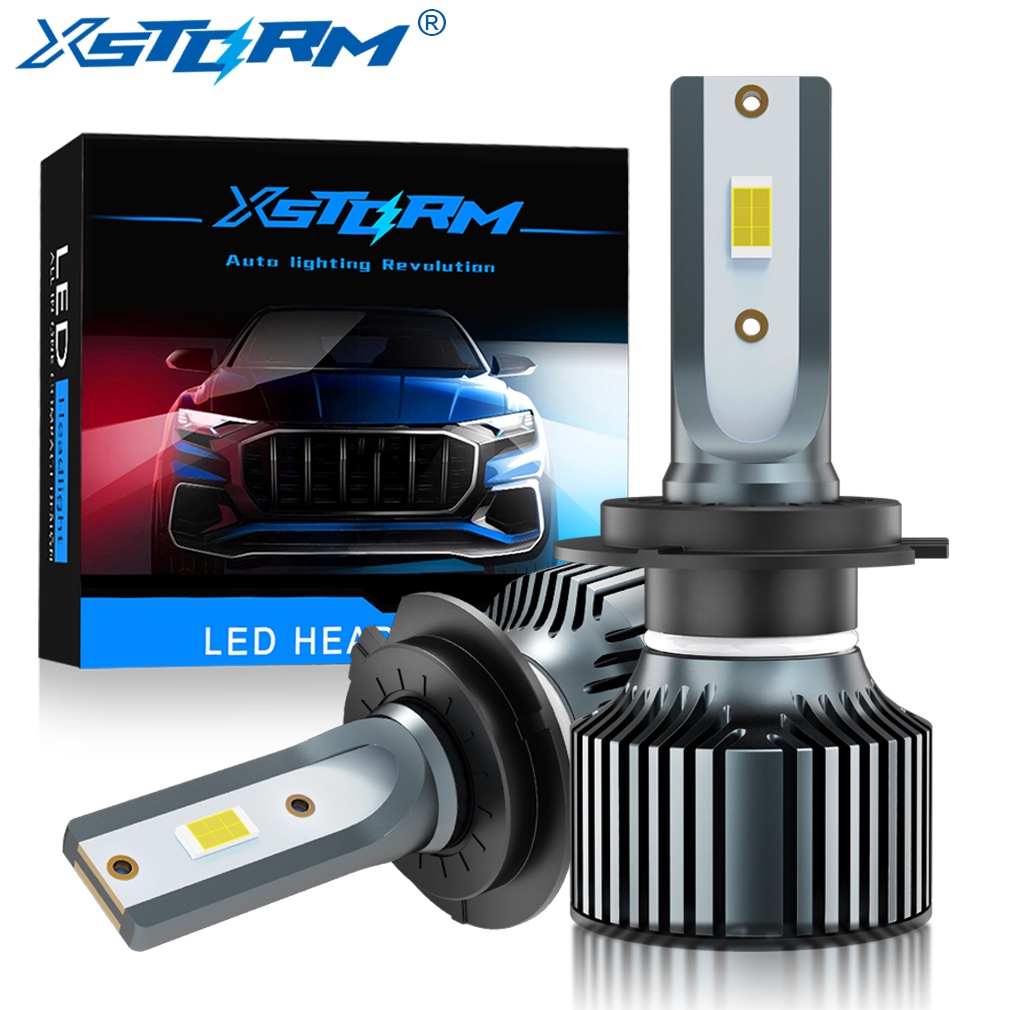 XSTORM 2pcs 22000LM led headlight H1 H4 H7 H11 9005 9006 LED headlamp super bright 12v | Shopee ...