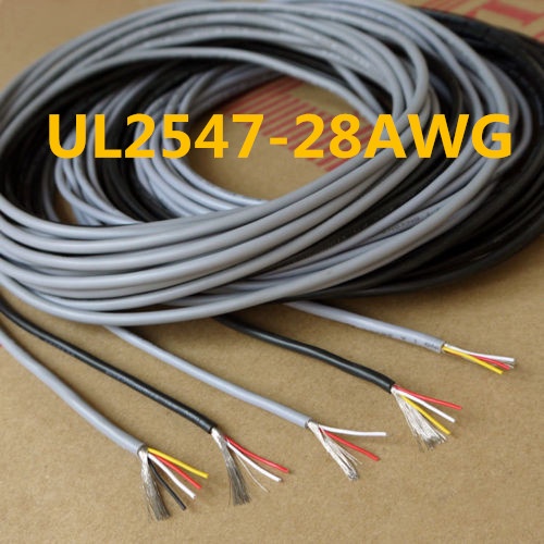 5Meters UL2547 Signal Shielded Cable 28AWG PVC Insulated Tinned Copper ...